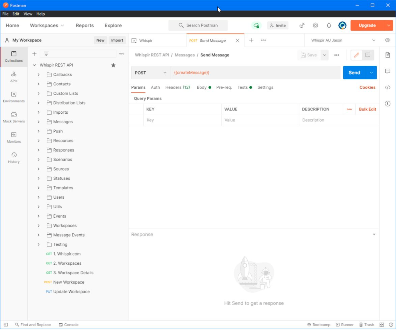 Postman Collection | Whispir